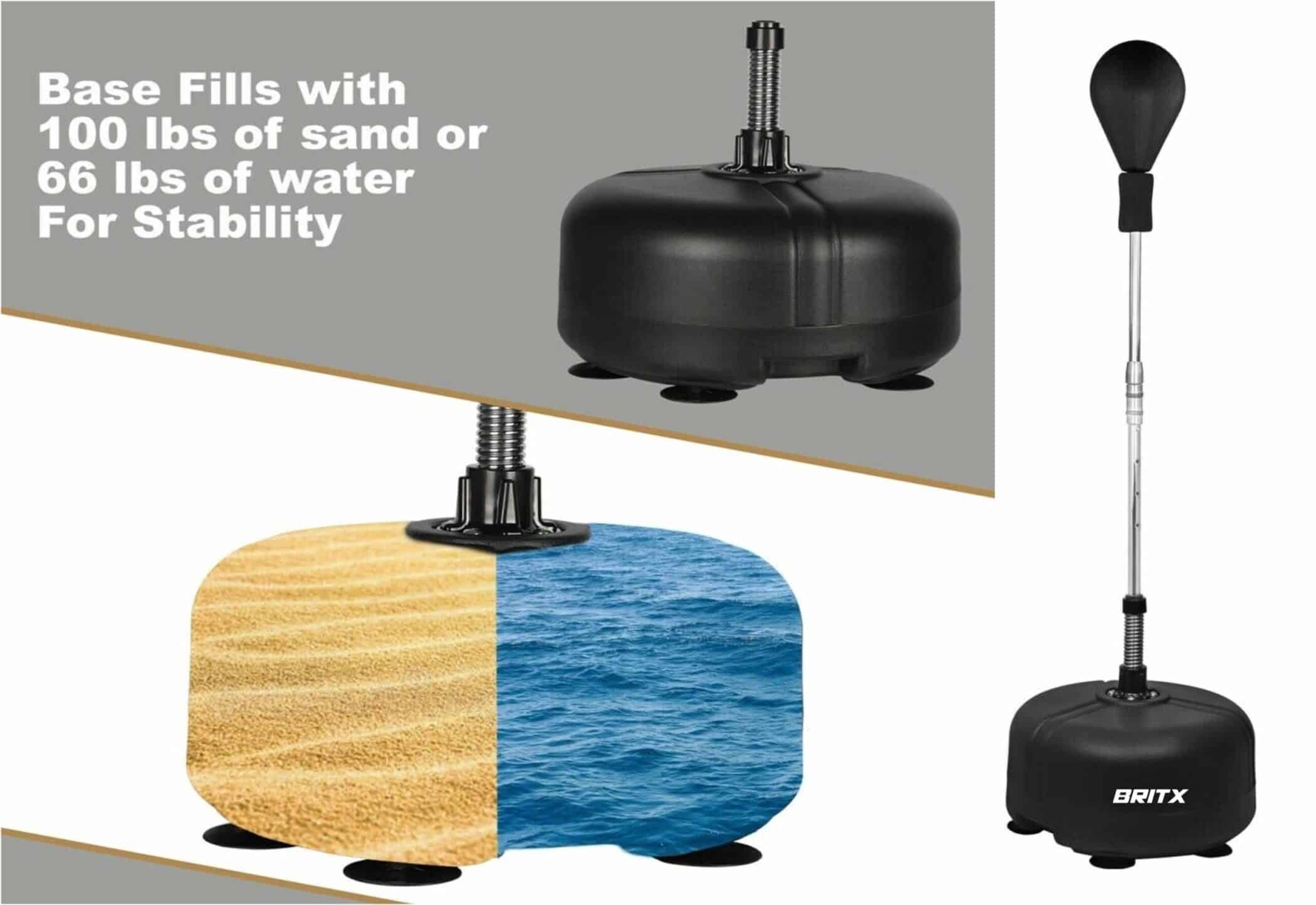 BRITX Free Standing Adjustable Adult Punch Bag Boxing Speed Ball Reflex ...